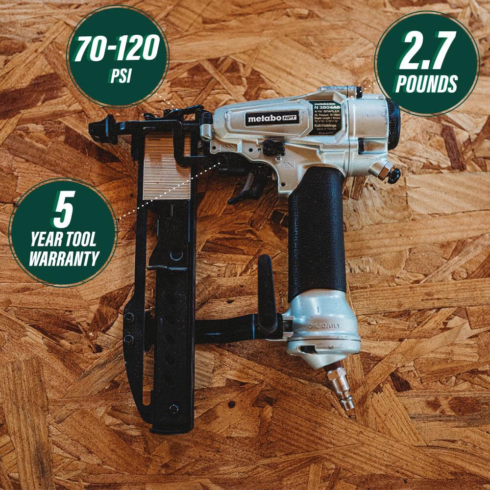 Metabo HPT 18-Gauge Narrow Crown Pro Finish Stapler N3804A5M - Acme Tools