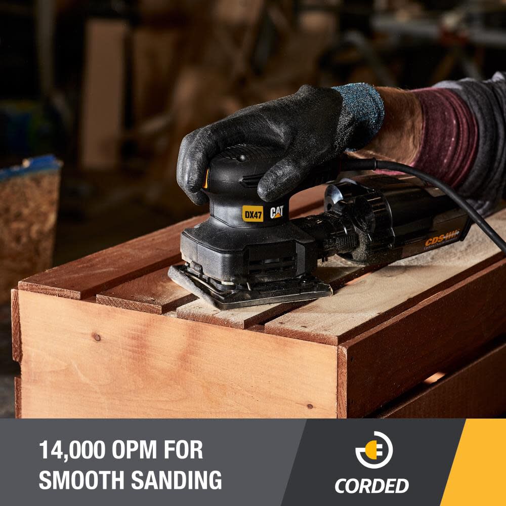 CAT 1/4 Sheet Sander 2.4 Amp Corded DX47U - Acme Tools