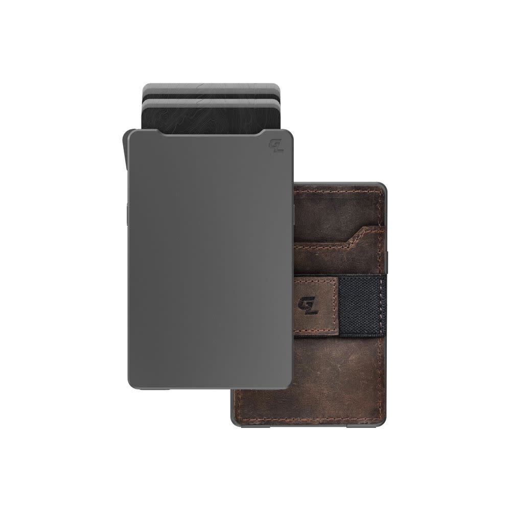 Groove Life Wallet Gun Metal Brown Leather WLT1-202 - Acme Tools
