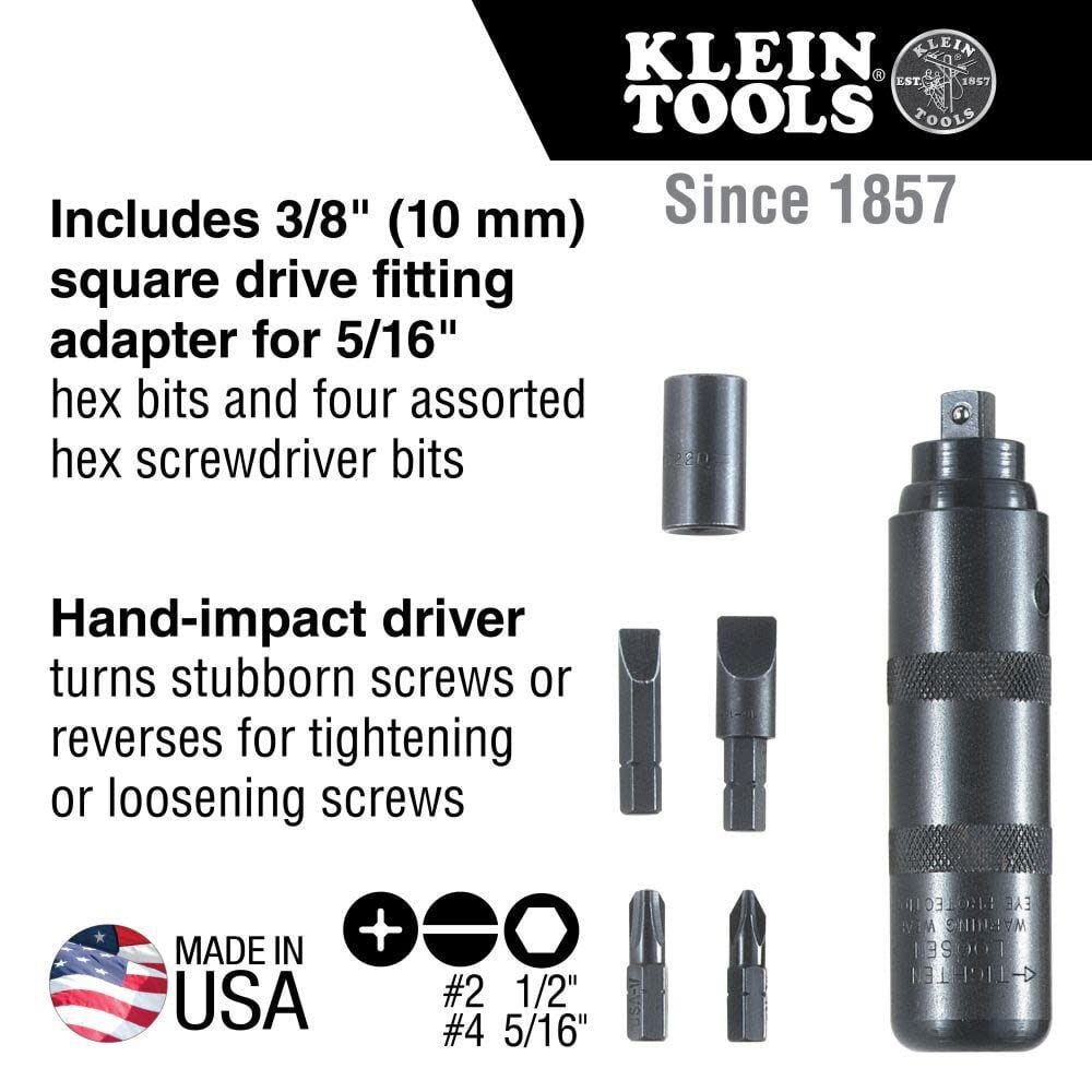Klein Tools Reversible Impact-Driver Set 70220 - Acme Tools