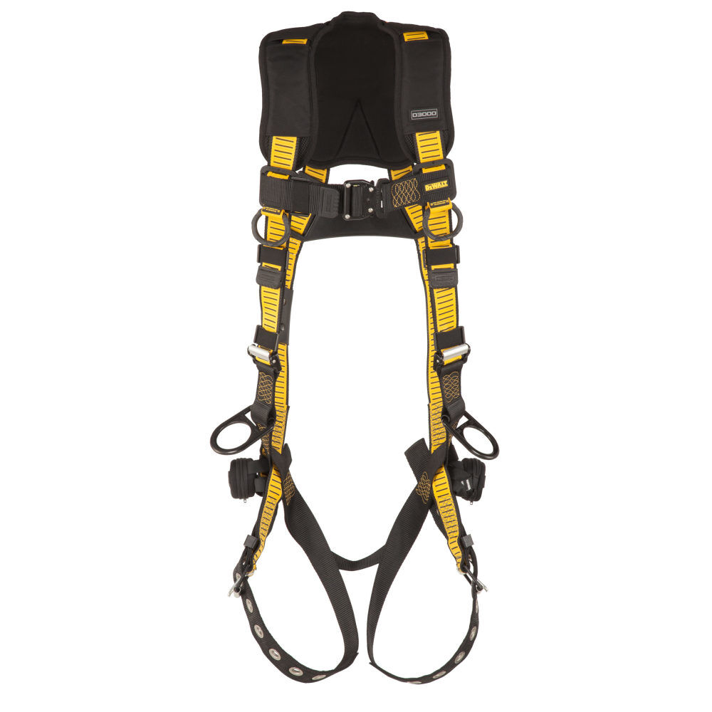 DEWALT D3000 Series L-XL TB Leg QC Chest Vest Style Full Body Harness ...