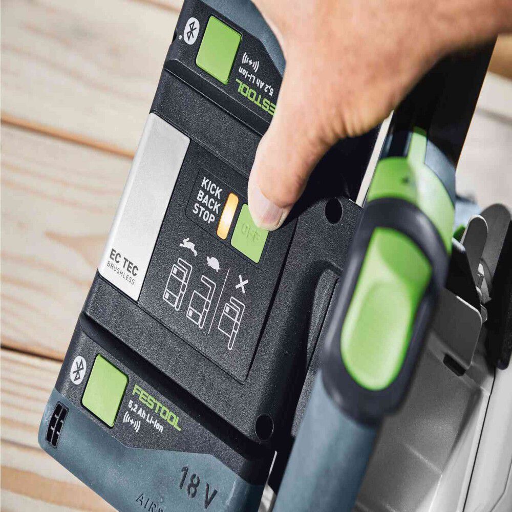 Festool 18V Battery Plunge Cut Cordless Track Saw Kit with Rail 577664 ...