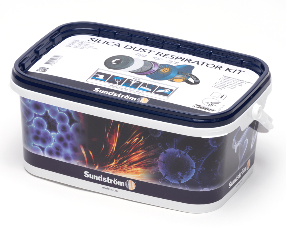 Sundstrom Safety Half Mask Air Purifying Respirator Silica Dust Kit - L ...