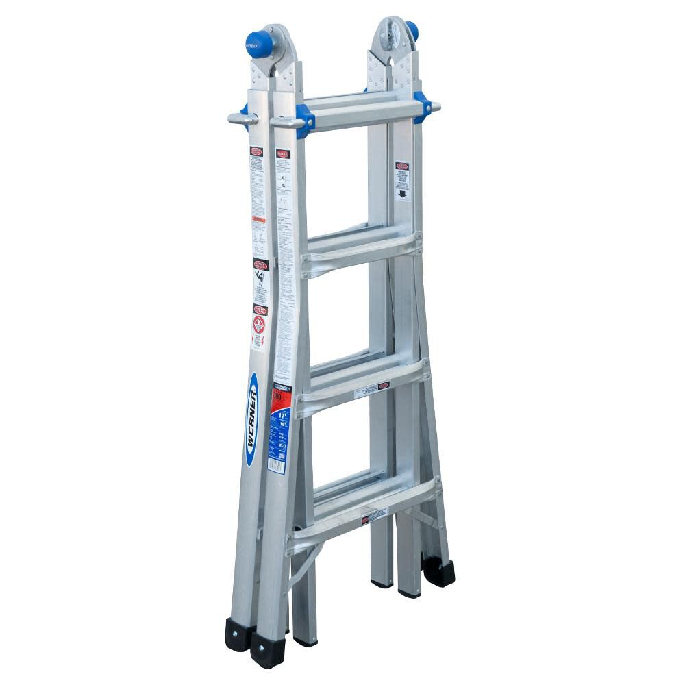 Werner 18 Ft. Reach Height Type IA Aluminum Multi-Position Ladder MT-17 ...