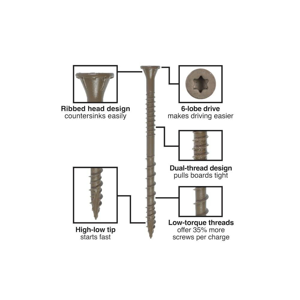Simpson Strong-Tie #10x3 In. Tan Deck-Drive T25 Drive Flat Head ...