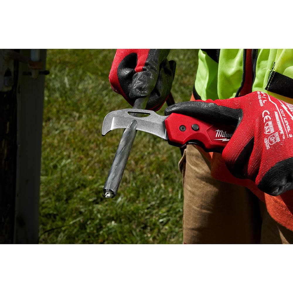 Milwaukee FASTBACK Blunt Tip Hawkbill Folding Knife 48-22-1526 from ...