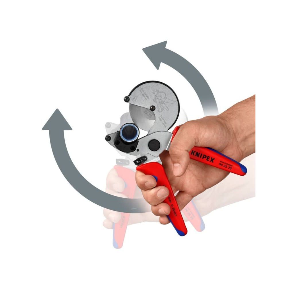 Knipex 8-1/4 in Red/Blue Galvanized Composite Pipe Cutter 90 25 25 ...