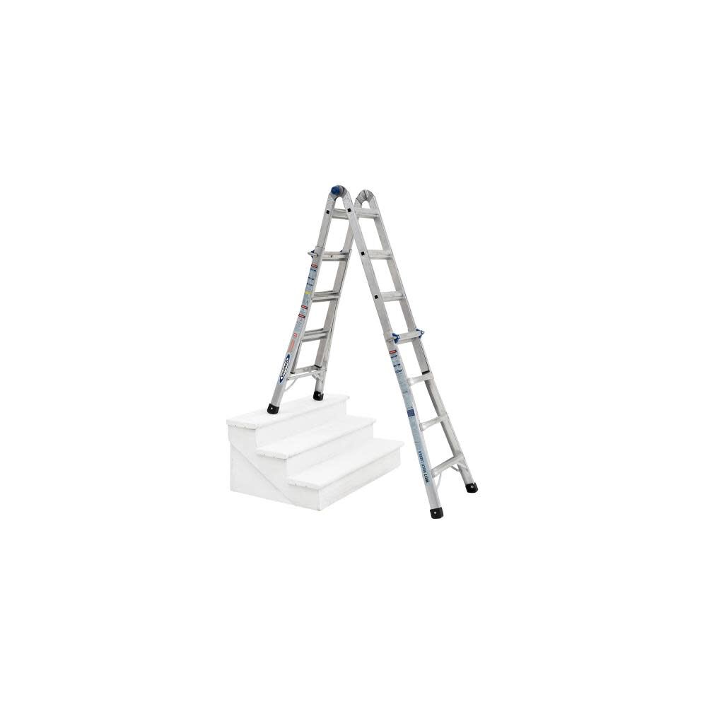 Werner 18 Ft. Reach Height Type IA Aluminum Multi-Position Ladder MT-17 ...