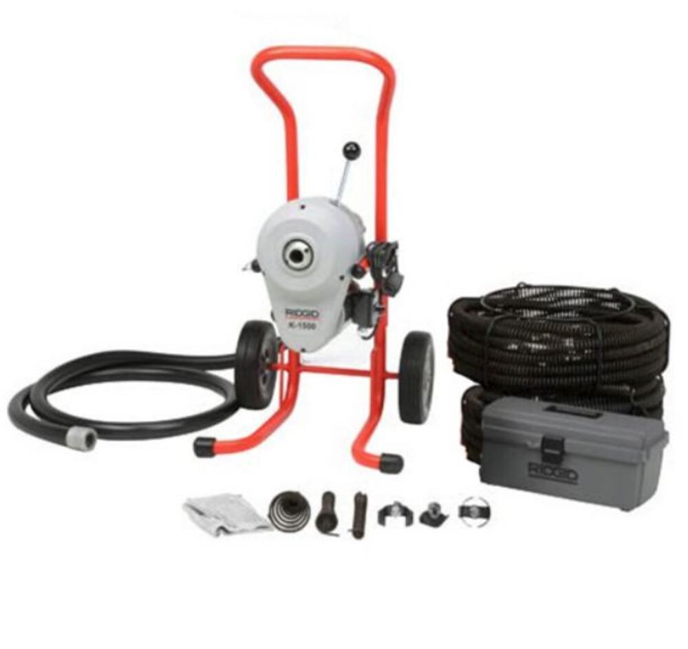 Ridgid K-1500A 220V Sectional Drain Cleaning Machine with C11 Cable ...