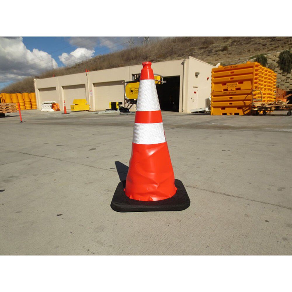 Vizcon Orange 28in Slim Line Enviro-Cone with 7 Lbs Rubber Base 16028 ...