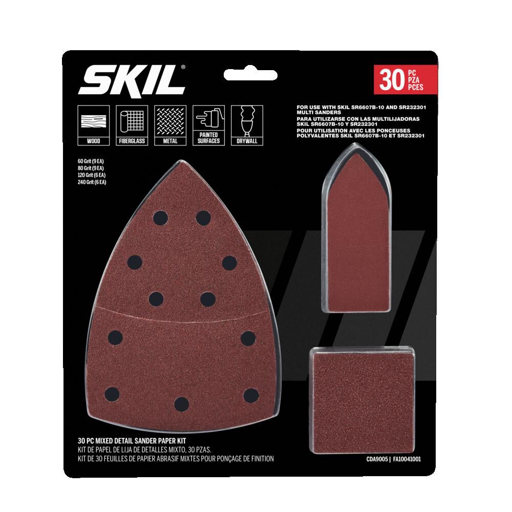 SKIL Mixed Detail Sand Paper Kit 30pc CDA9005 - Acme Tools