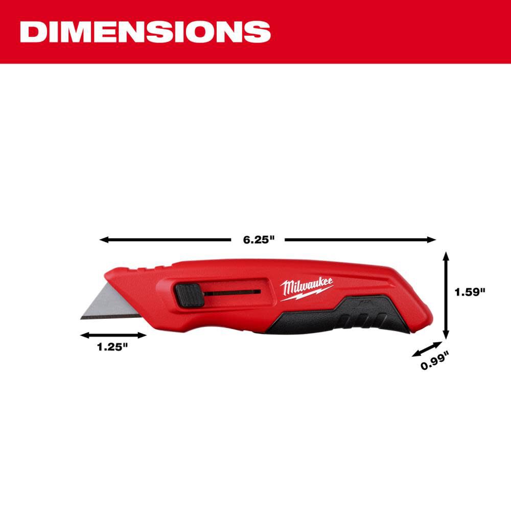 Milwaukee Side Sliding Utility Knife 48-22-1515 - Acme Tools