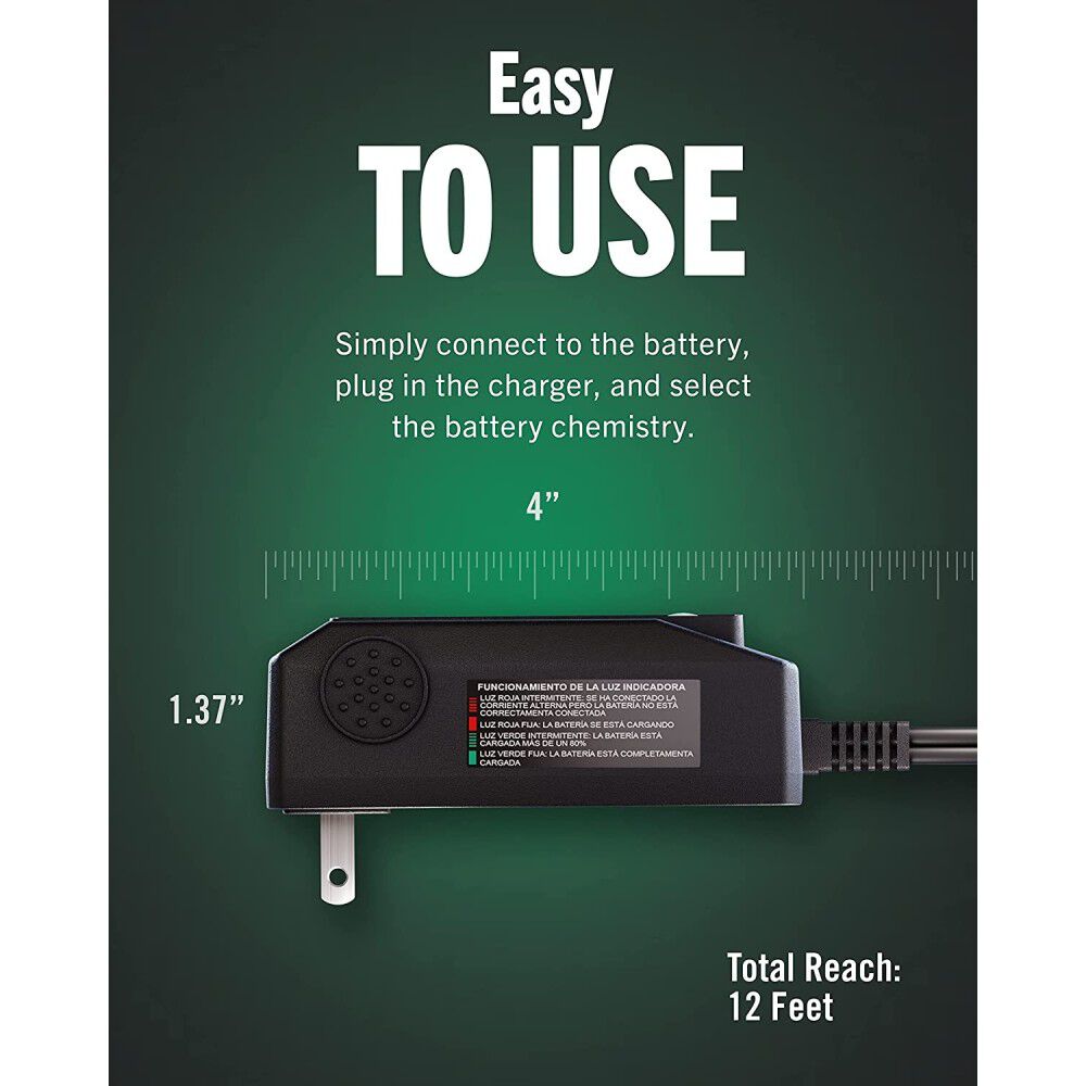 Battery Tender Lead Acid/Lithium Selectable Battery Charger 12V 800mA 022-0199-DL-WH from ...