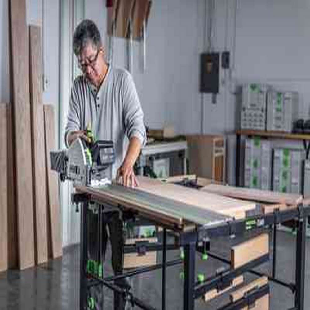 Festool 18V Battery Plunge Cut Cordless Track Saw Kit with Rail 577664 ...