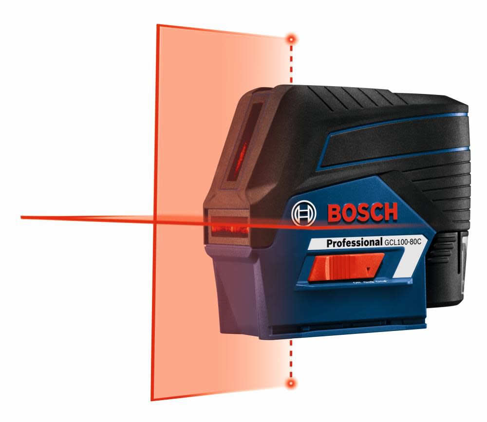 Bosch 12V Max Connected Cross-Line Laser with Plumb Points GCL100-80C ...