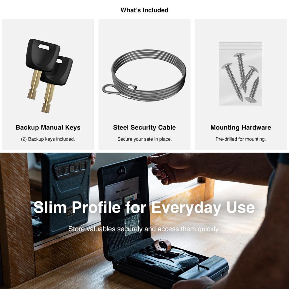 Vaultek Safe Barikade Series 1 Biometric Compact Biometric Safe BKD1B ...