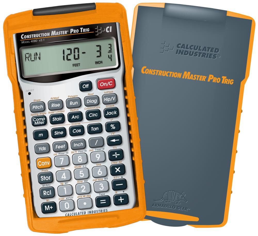 Calculated Industries CM Pro Trig Construction Math Calculator 4080 ...