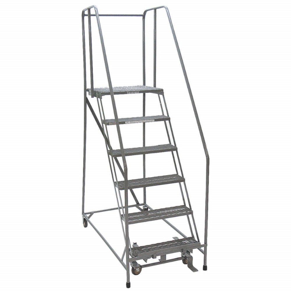 Cotterman Series 1000 6 Step X 26in W A3 Tread Step Ladder w/handrails ...