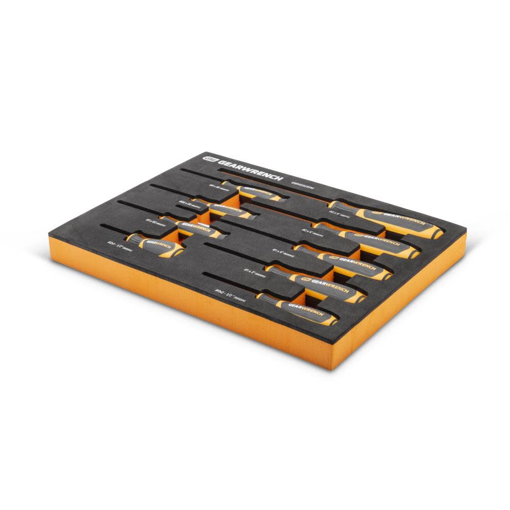 GEARWRENCH Phillips Dual Material Screwdriver Set in Foam Storage Tray ...