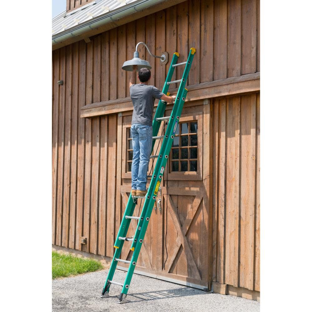 Werner 24 Ft. Type II Fiberglass D-Rung Extension Ladder D5924-2 from ...