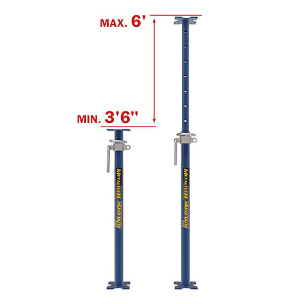 Metaltech Heavy Duty Adjustable Shoring Post 3.5ft to 6ft M-SHPH0 ...