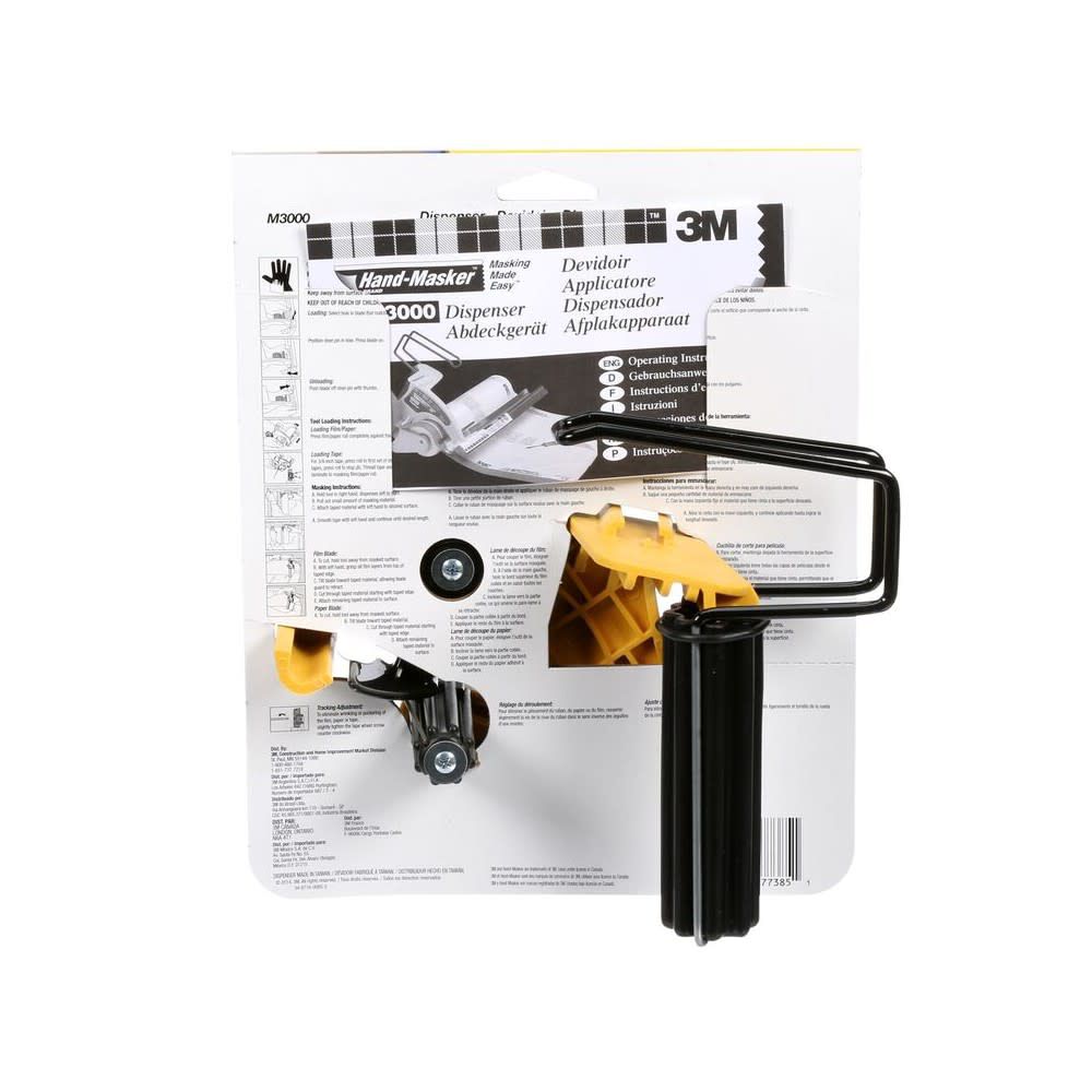 3M Hand Masker Tape Dispenser 11.13in Width Easy Grip Handle 1018316 ...