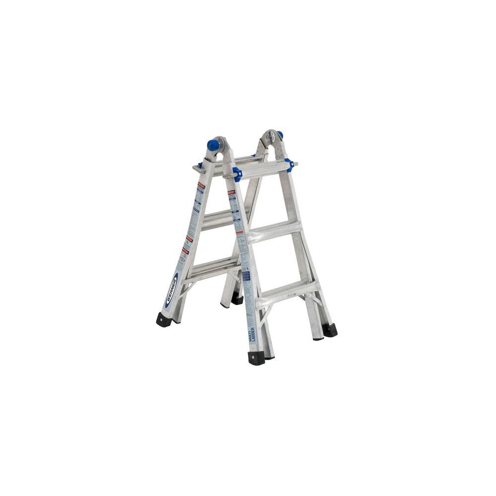 Werner 13-ft Aluminum 300-lb Telescoping Type Ia Multi-Position Ladder ...