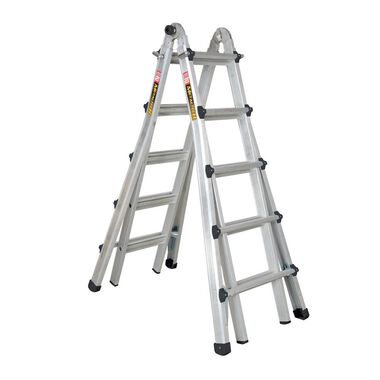 Metaltech 21ft Telescoping Multi-Position Ladder Aluminum Grade 1A E ...