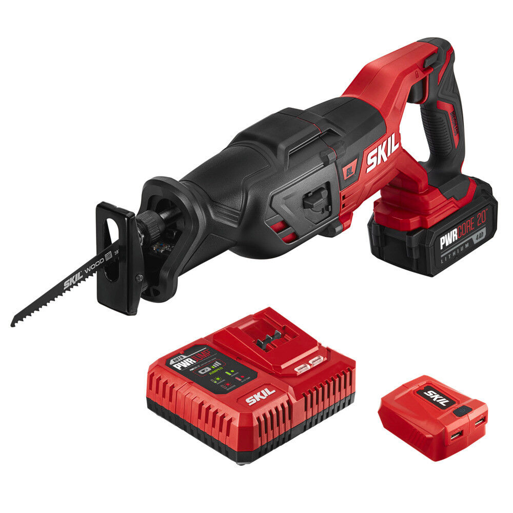 SKIL PWRCore 20 Brushless 20V Reciprocating Saw Kit RS5884-1A - Acme Tools