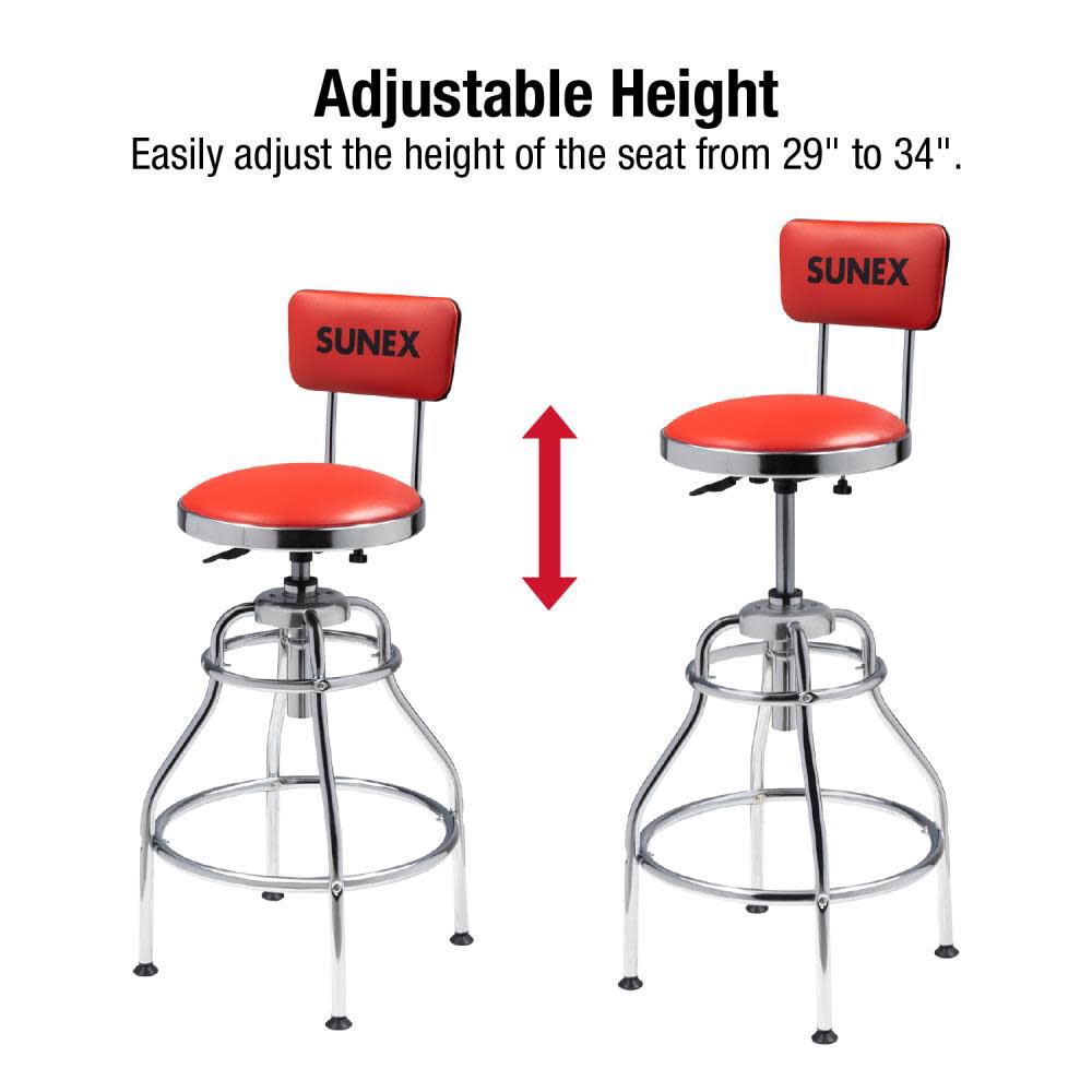 Sunex Hydraulic Shop Stool 8516 - Acme Tools
