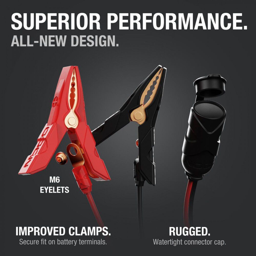 Noco 12V 15A Adapter Plug with Battery Clamps GC017 - Acme Tools