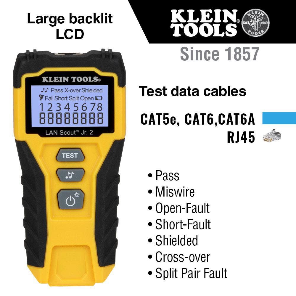 Klein Tools LAN Scout Jr 2 Cable Tester VDV526200 from Klein Tools ...