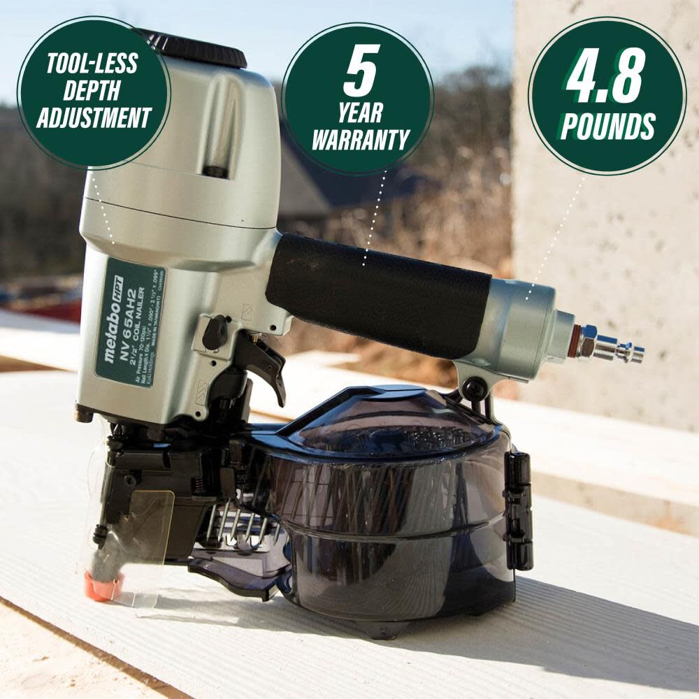 Metabo HPT 2-1/2In Coil Siding Nailer NV65AH2M - Acme Tools