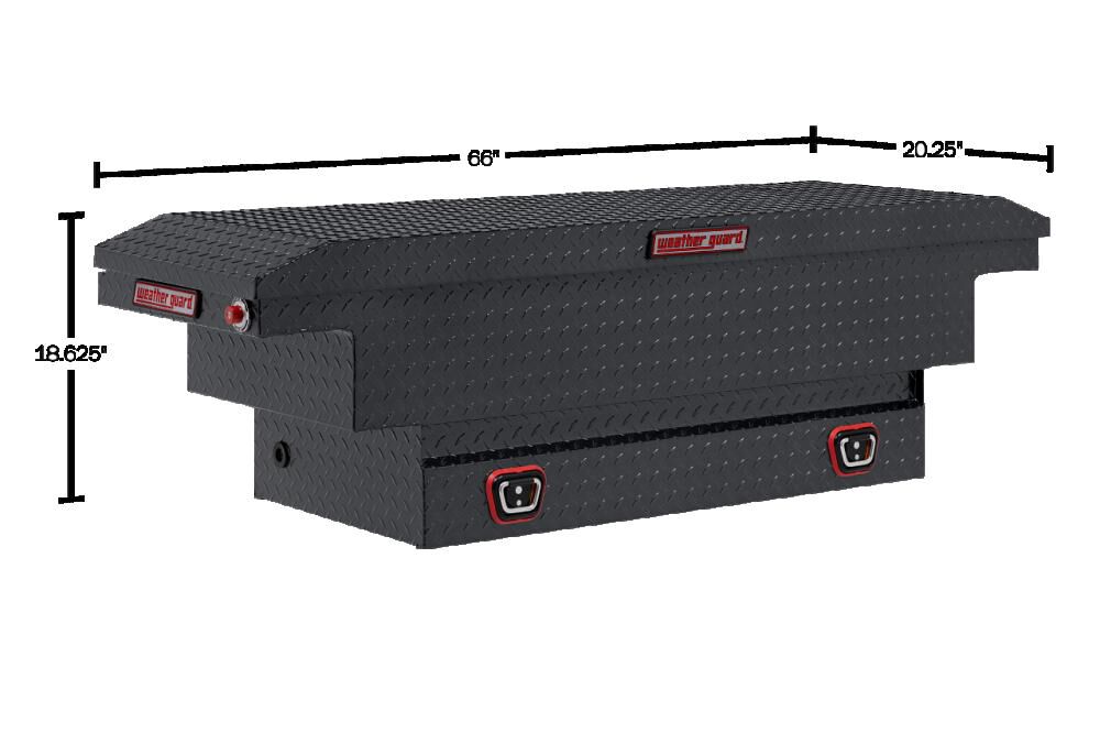 Weather Guard Saddle Truck Tool Box Aluminum Low Profile Gunmetal Gray ...