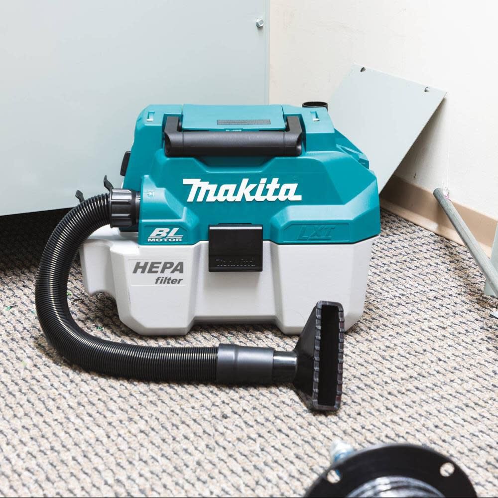 Makita 18V LXT 2 Gallon HEPA Portable Wet/Dry Dust Extractor/Vacuum Kit ...