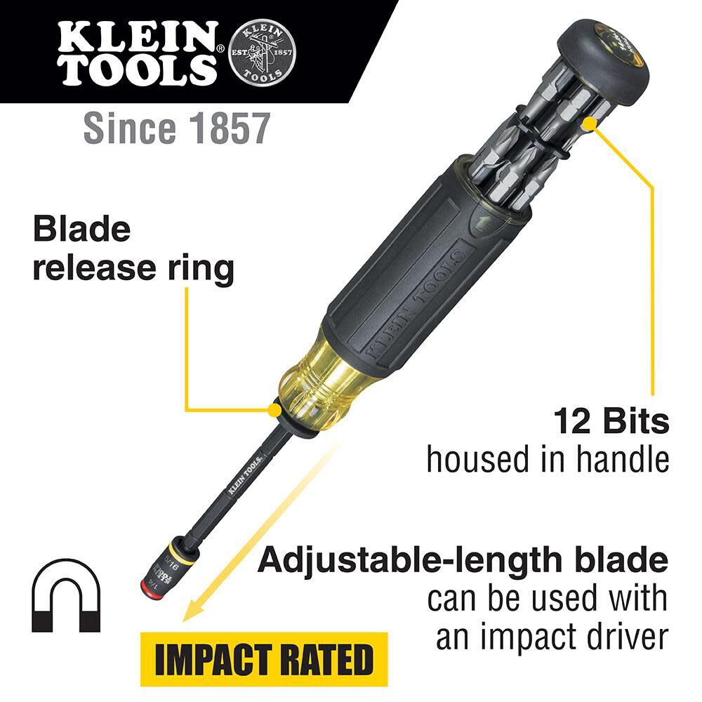 Klein Tools 14 in 1 HVAC Adjustable Screwdriver 32304 - Acme Tools