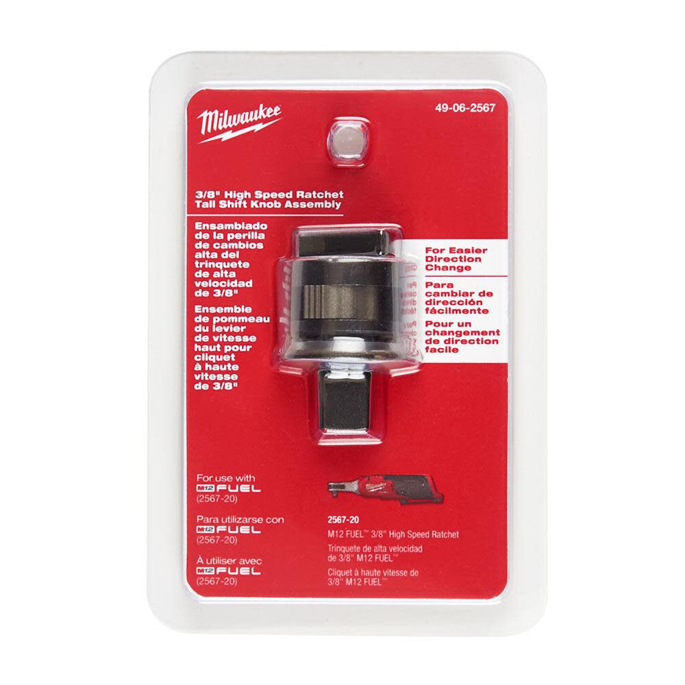 Milwaukee 3/8inch High Speed Ratchet Tall Shift Knob Assembly 49-06 ...