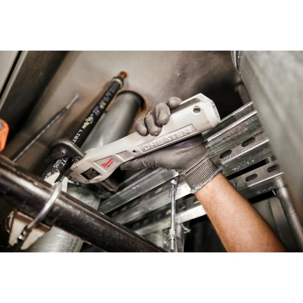 Milwaukee CHEATER Pipe Wrench Aluminum Offset Adaptable 48-22-7322 from ...