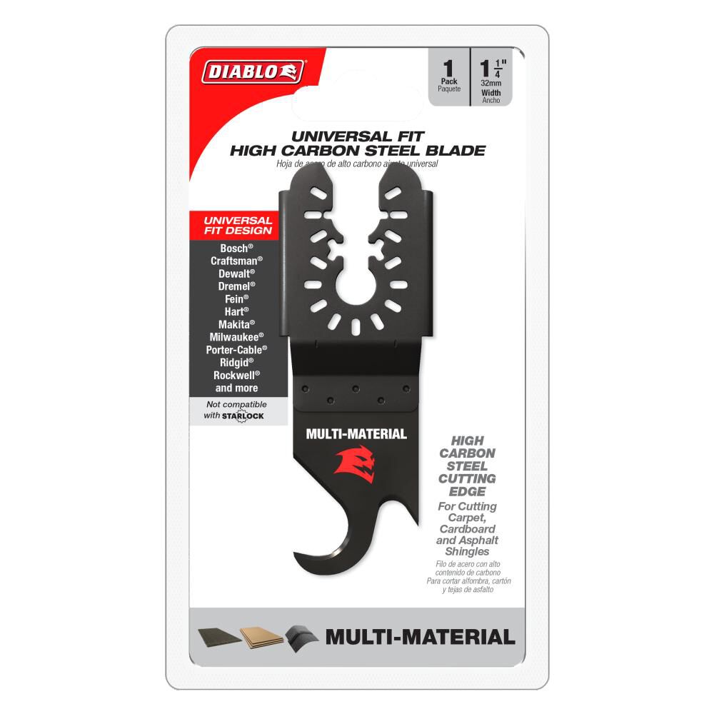Diablo Tools 1-1/4in Universal Fit HSC Oscillating Hook Knife for Multi ...