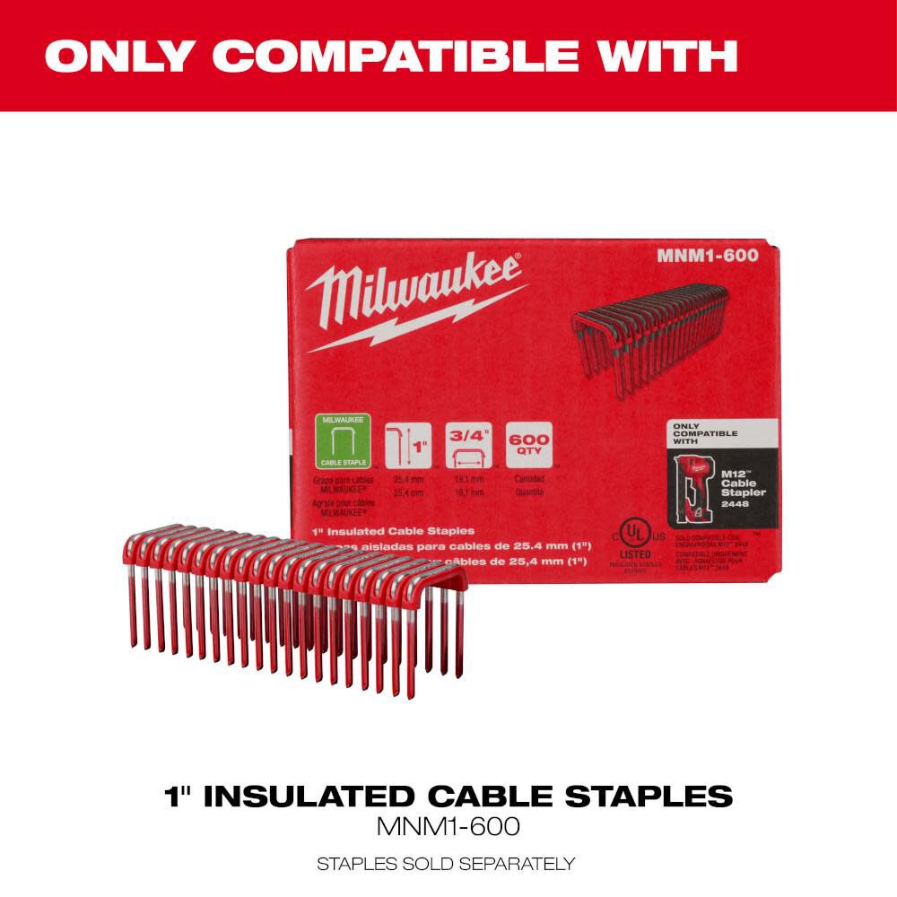 Milwaukee M12 Cable Stapler Kit 2448-21 - Acme Tools