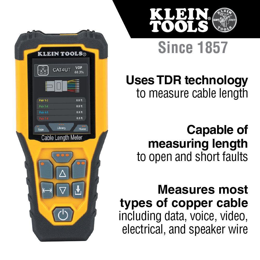 Klein Tools TDR Cable Length Meter 501915 - Acme Tools