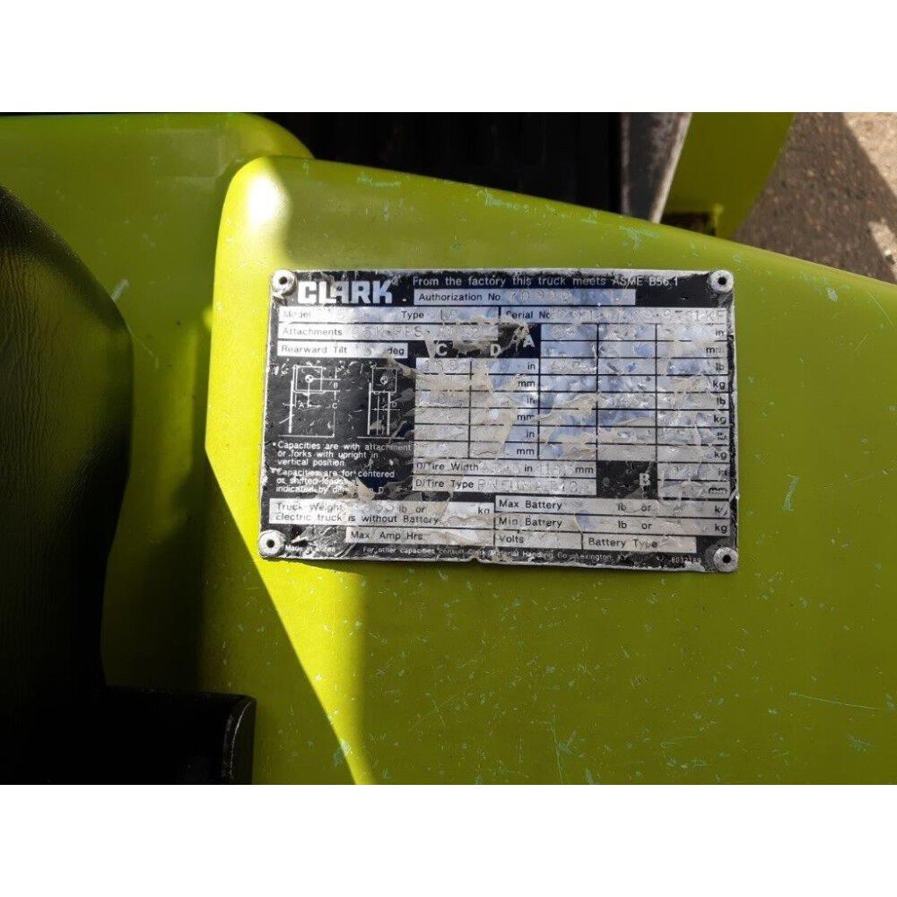 Clark C25 LPG Pneumatic Mast Forklift - Used 2013 C25L from Clark ...