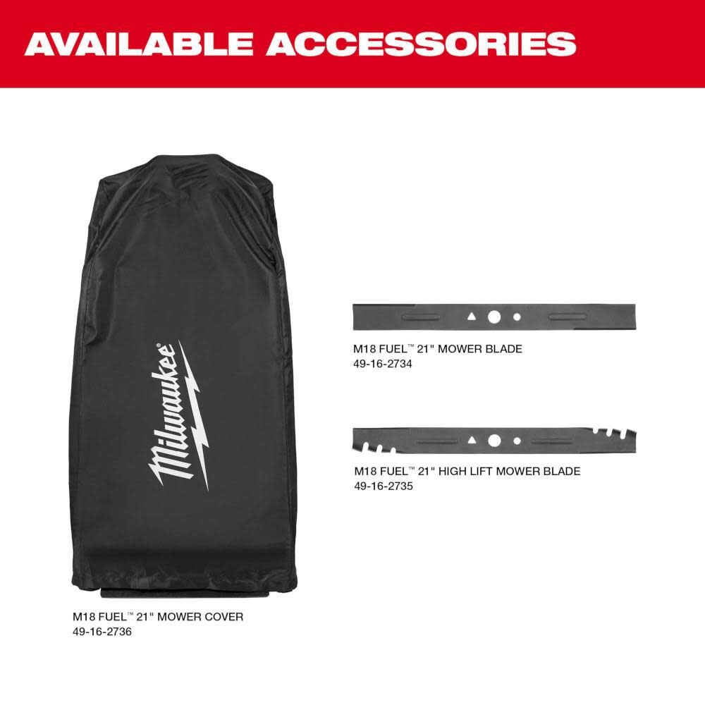 Milwaukee M18 FUEL 21inch Self-Propelled Dual Battery Mower Kit 2823 ...