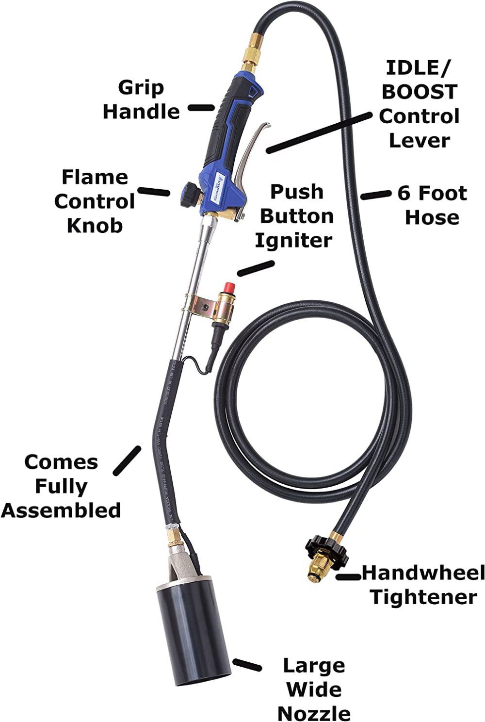 Flame King Auto Ignition Propane Torch with Blast Trigger YSN340K ...