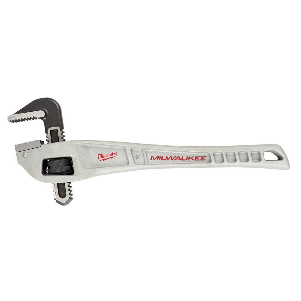 Milwaukee 14 in. Aluminum Offset Pipe Wrench 48-22-7184 from Milwaukee ...