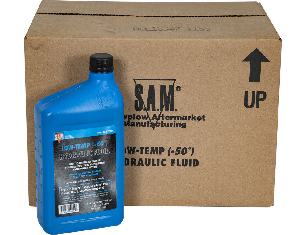 Buyers Products Company Low-Temp Blue Hydraulic Fluid (12) 1 Qt Bottles ...