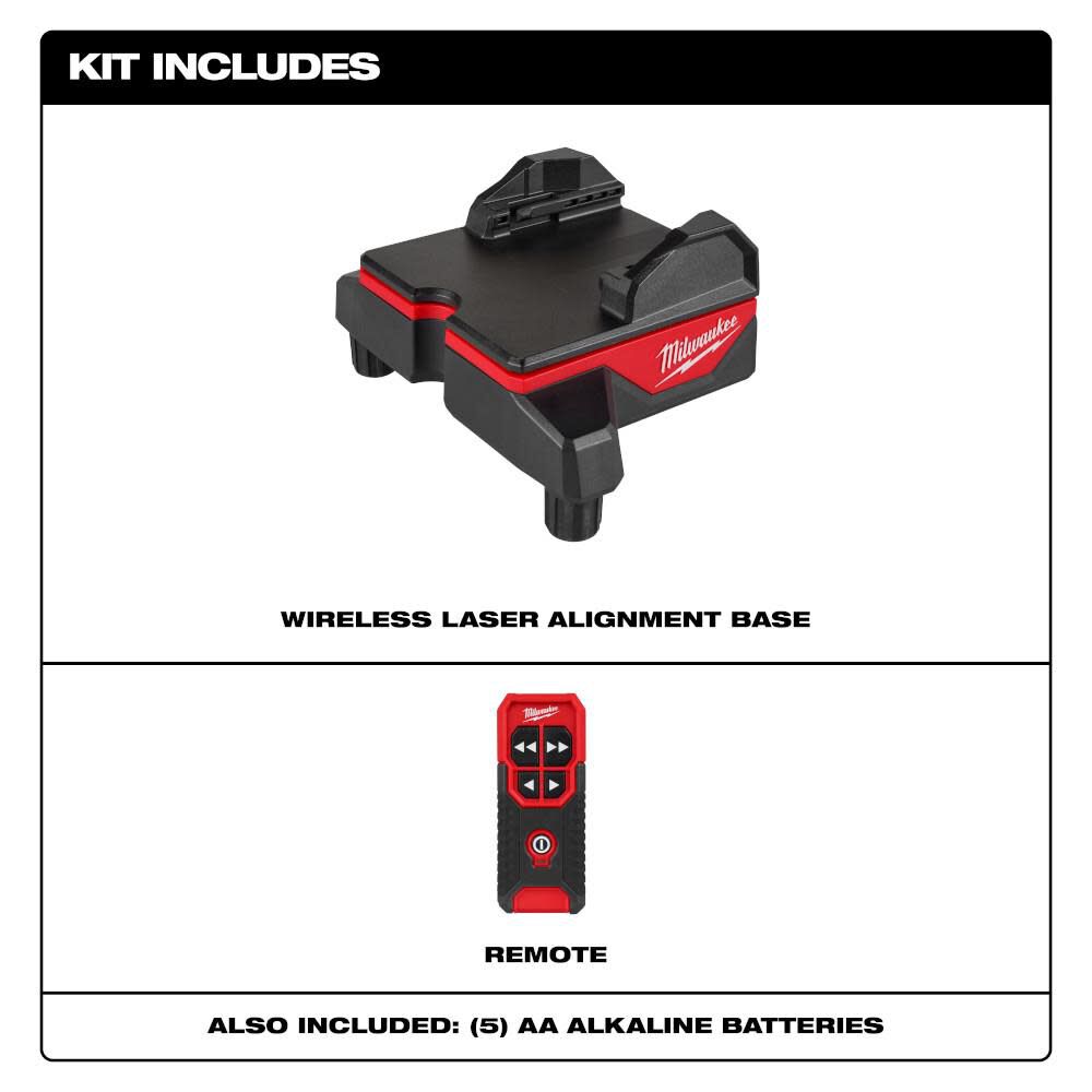 Milwaukee Wireless Laser Alignment Base with Remote 48-35-1314 - Acme Tools