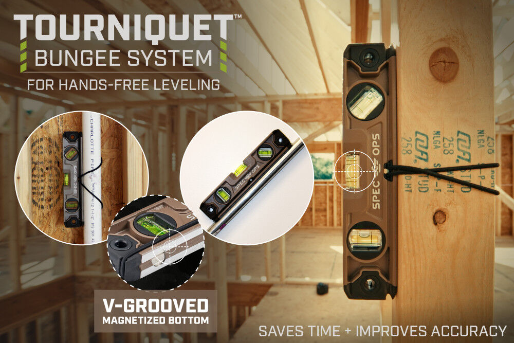 Spec Ops Tools Magnetic Torpedo Level with Bungee SPEC-TLEVEL - Acme Tools