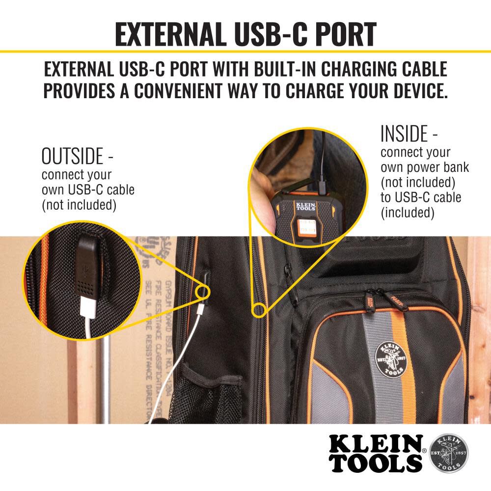 Klein Tools Tradesman Pro XL Tech Backpack 62805BPTECH - Acme Tools