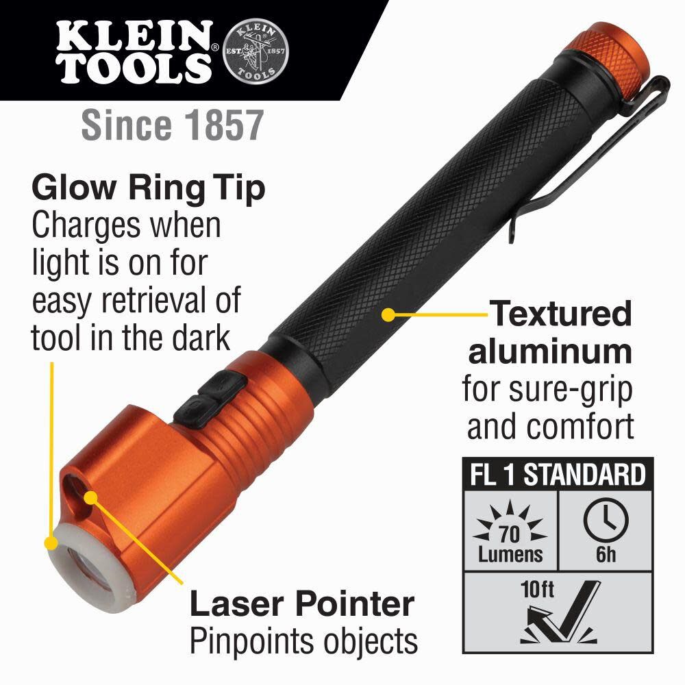 Klein Tools Inspection Penlight with Laser 56026R from Klein Tools ...